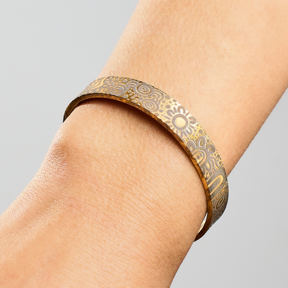 Gold Boandik Country Bangle – Windyigarn Art