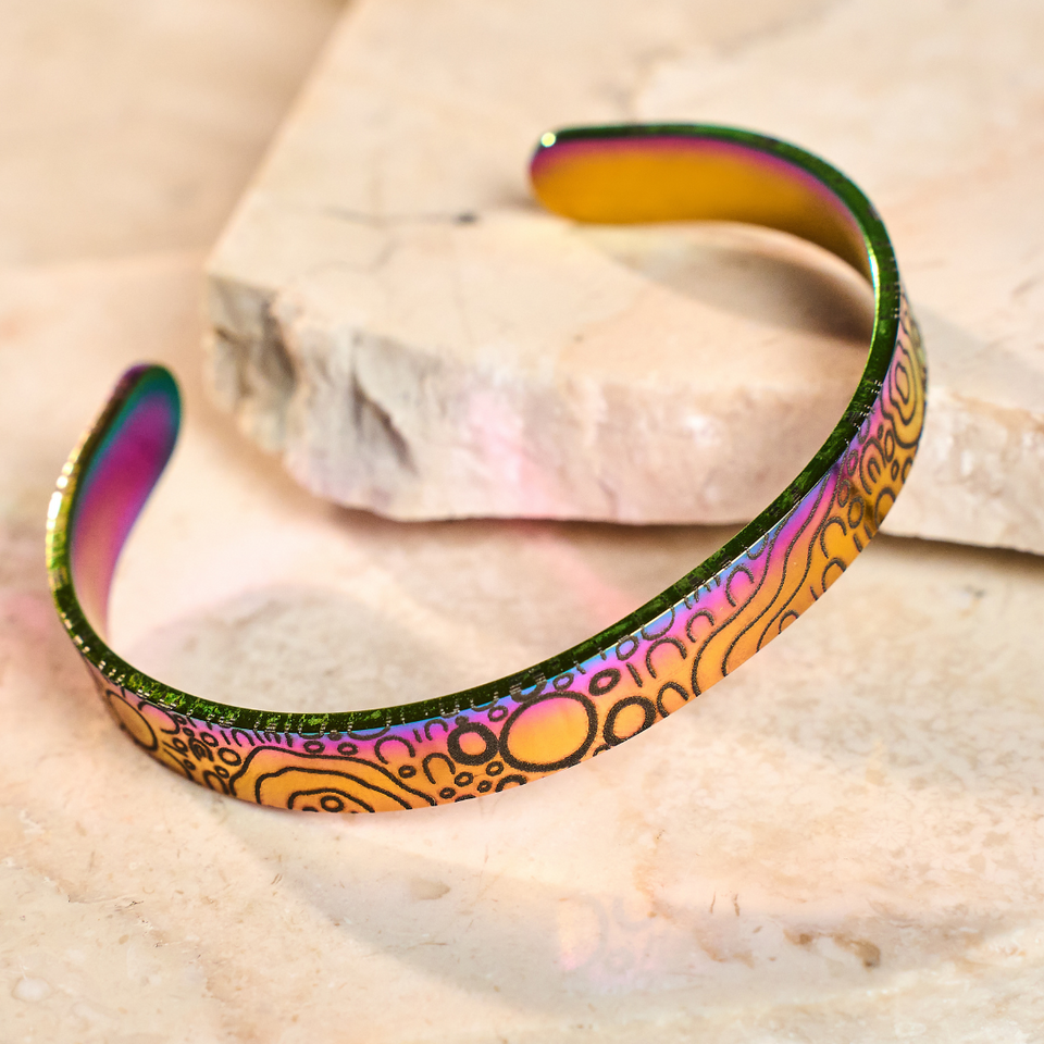Rainbow Walking On Country Bangle – Windyigarn Art